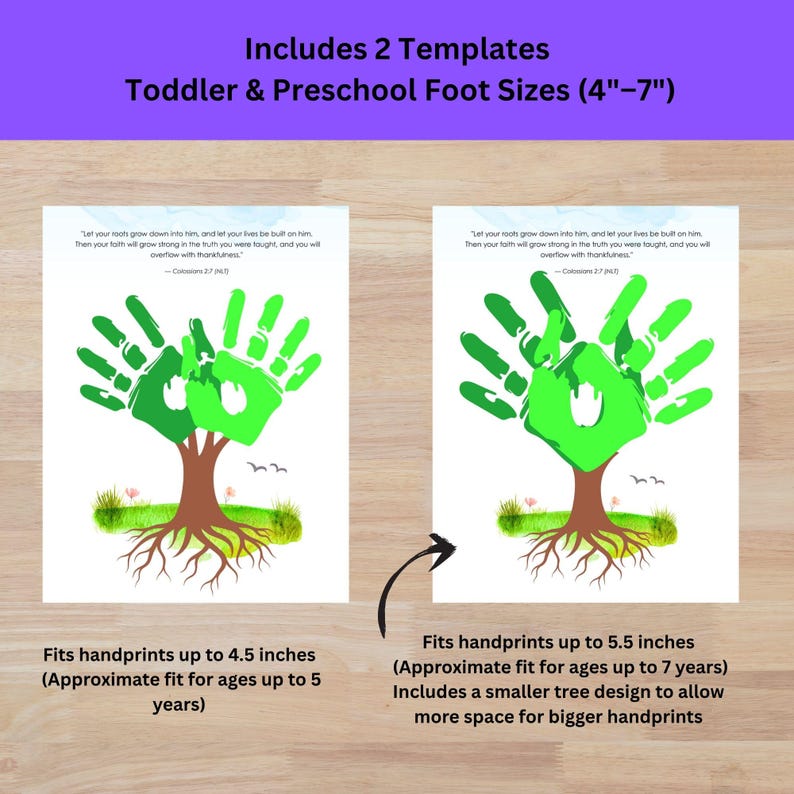 Bible Verse Handprint Tree Art: Christian Sunday School Craft (PDF ...