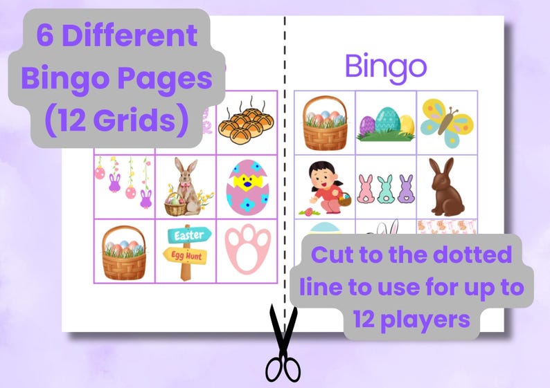 Printable Easter Bingo Game: Kids' Holiday Party Activity (PDF) - Etsy