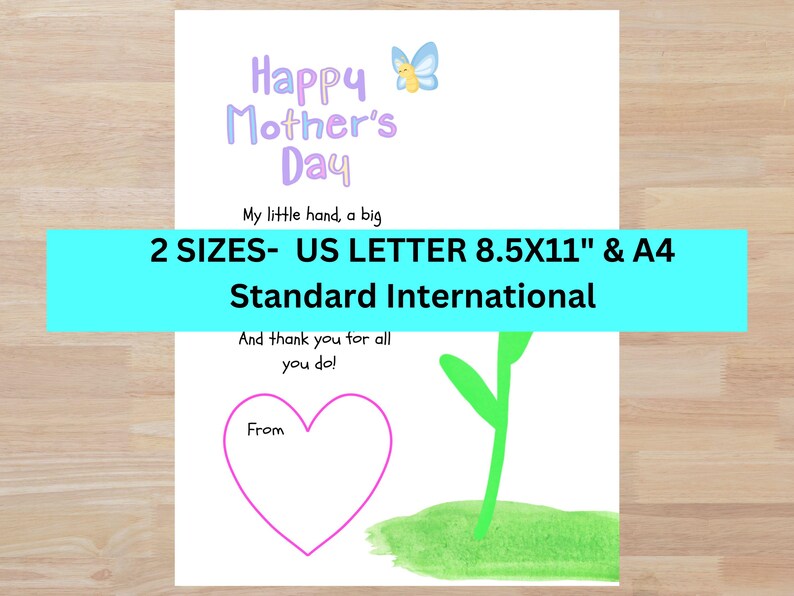 Mother's Day Handprint Art, Mothers Day Kids Paper Craft, Printable ...