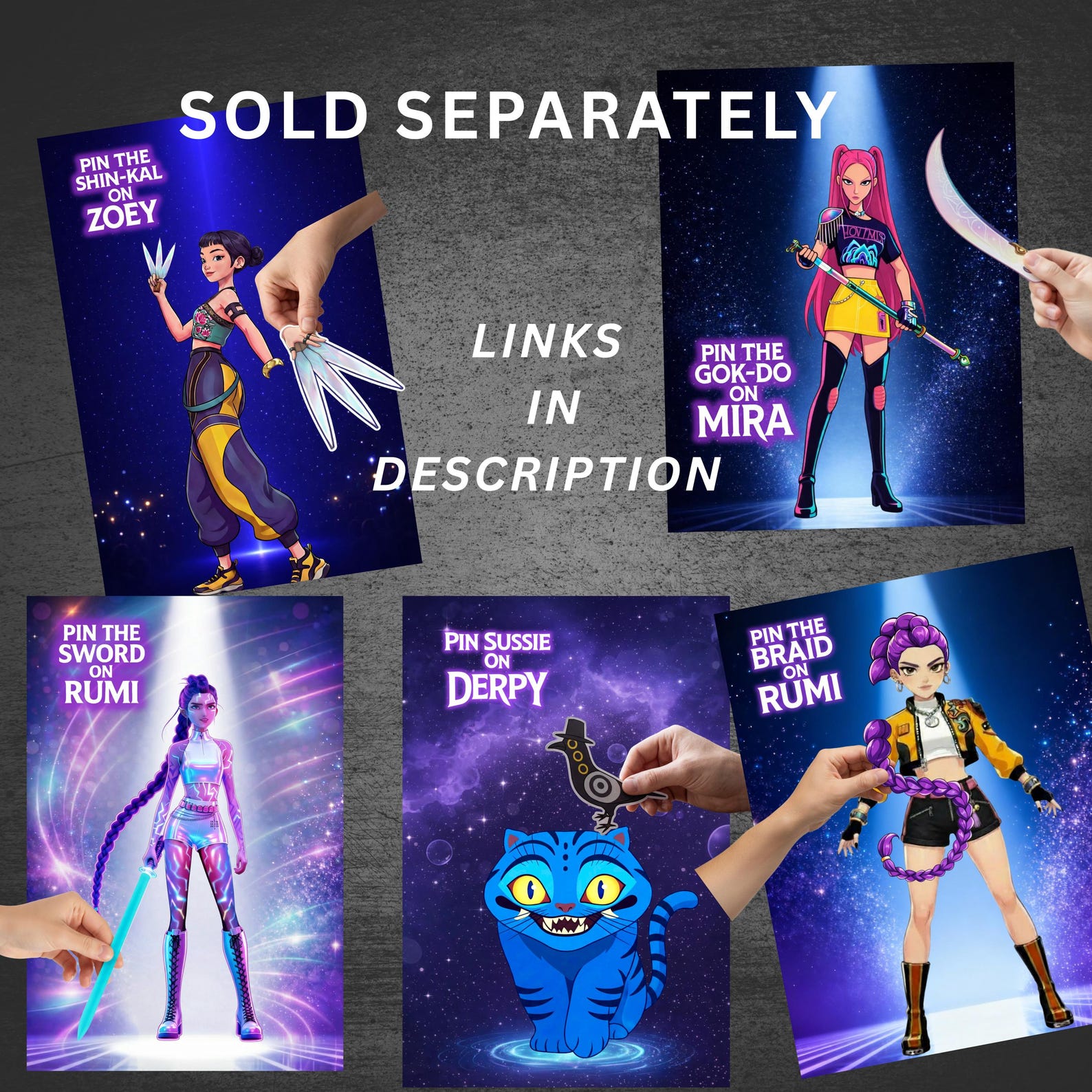 Derpy Pin the Tail, K-pop Printable Party Game, Pin the Tongue on Derpy ...