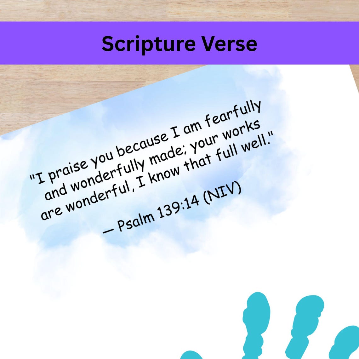 Handprint Craft, Bible Verse Handprint Art Printable, Sunday School ...