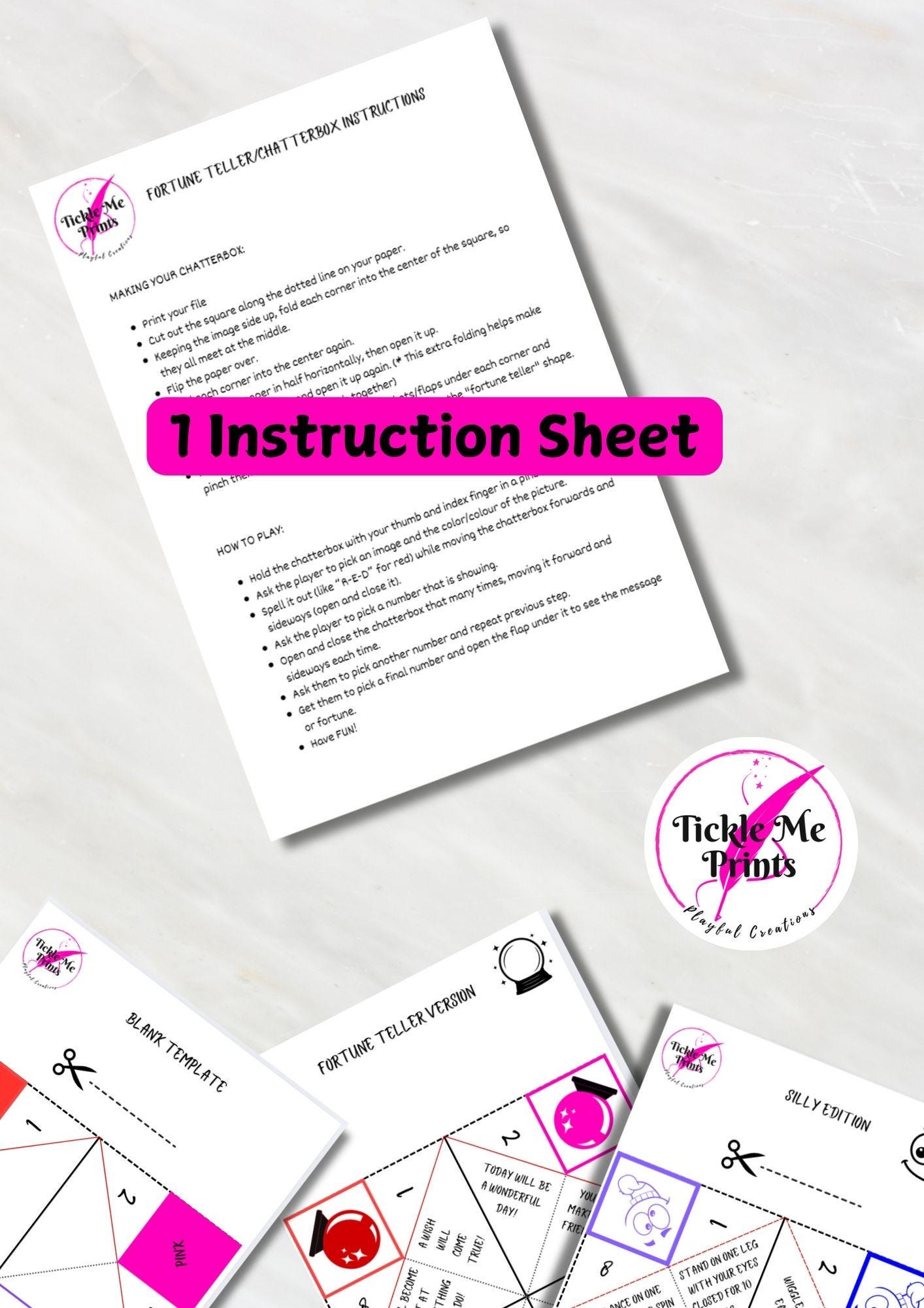 Kids Paper Fortune Tellers – Printable Cootie Catchers & Chatterbox ...