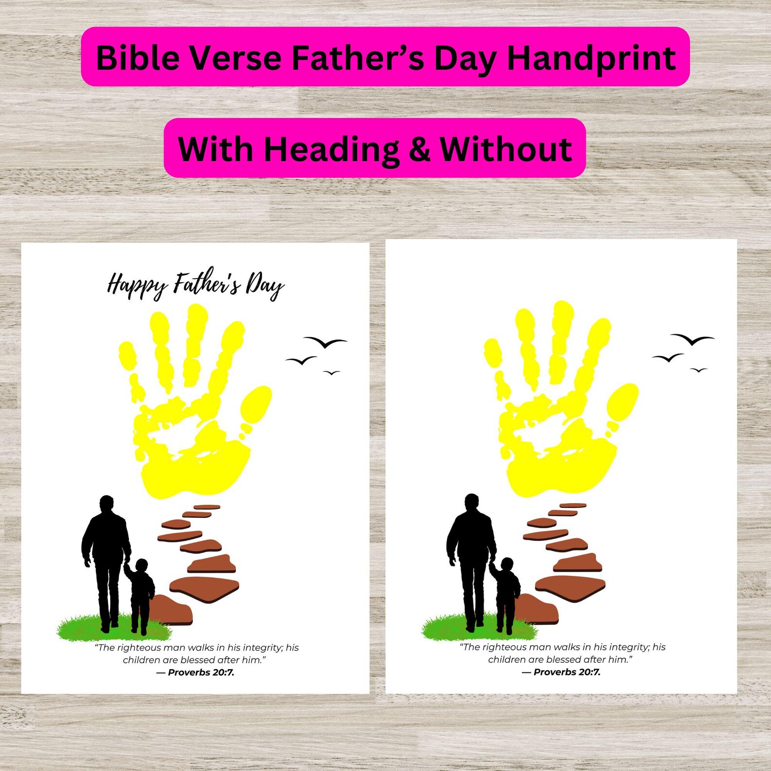 Father’s Day Bible Handprint Craft for Kids | Christian Dad Gift ...