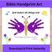 Bible Verse Handprint Craft, Printable Butterfly Handprint Art, Bible ...