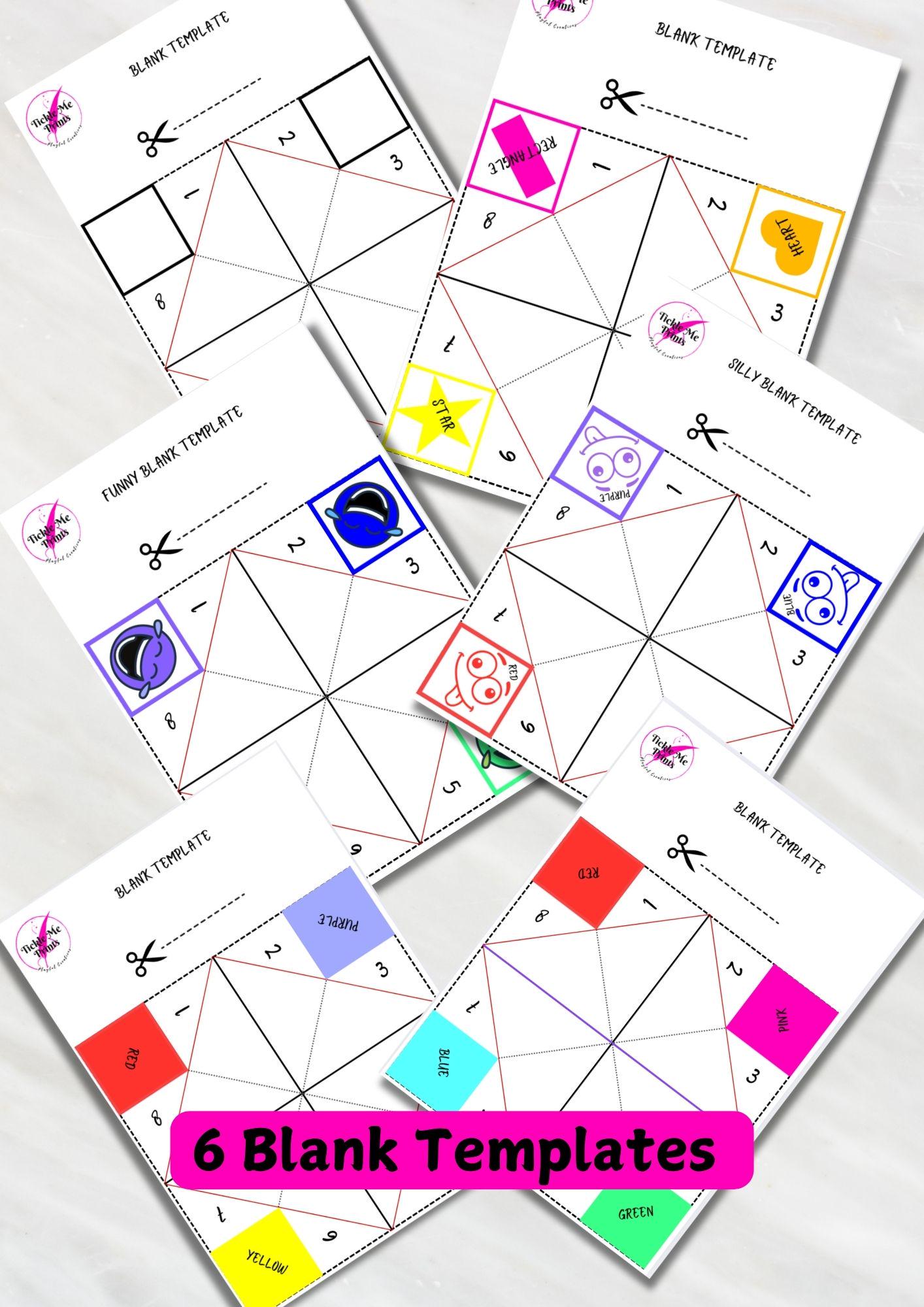 Kids Paper Fortune Tellers – Printable Cootie Catchers & Chatterbox ...