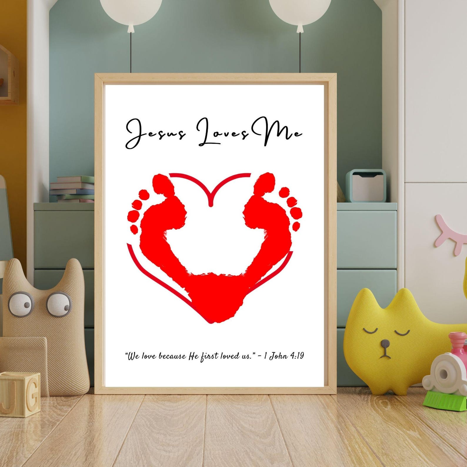 Bible Verse Footprint Craft for Kids – Christian Handprint Footprint ...