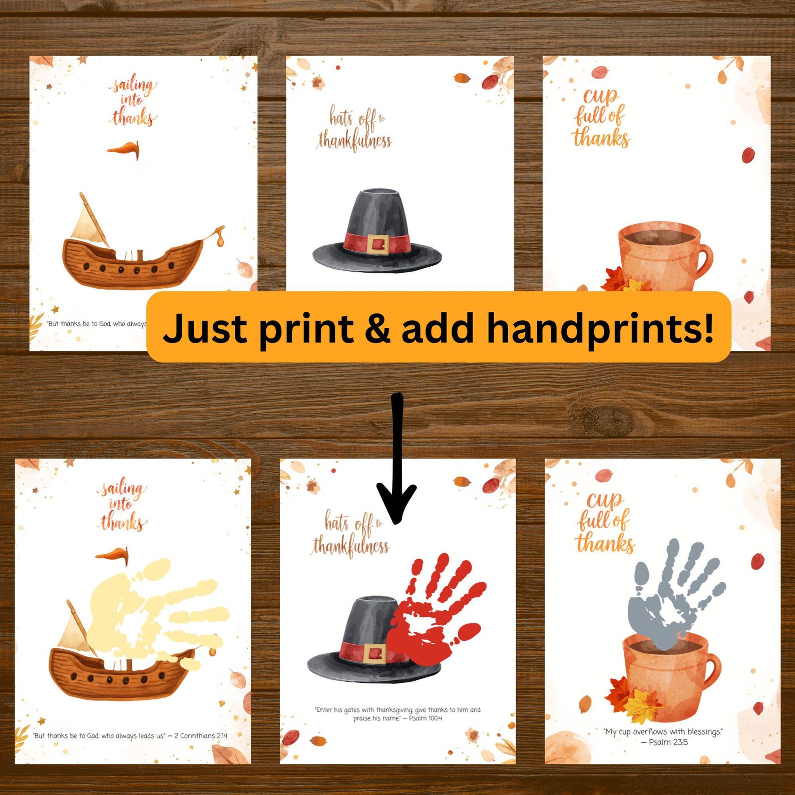 Christian Thanksgiving Handprint Bundle, Sunday School Thanksgiving ...