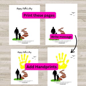 Father’s Day Bible Handprint Craft for Kids | Christian Dad Gift ...