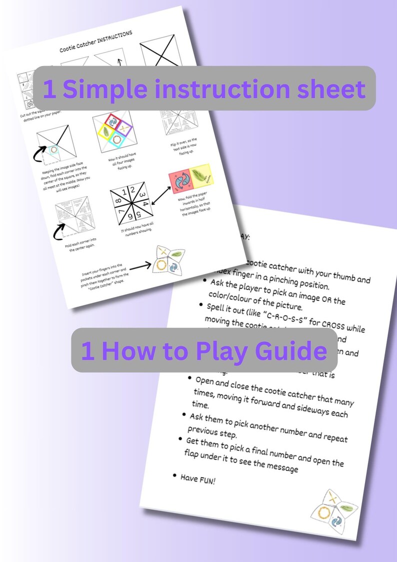 LENT Printable Cootie Catchers Kids Paper Game| Christian Fun DIY ...