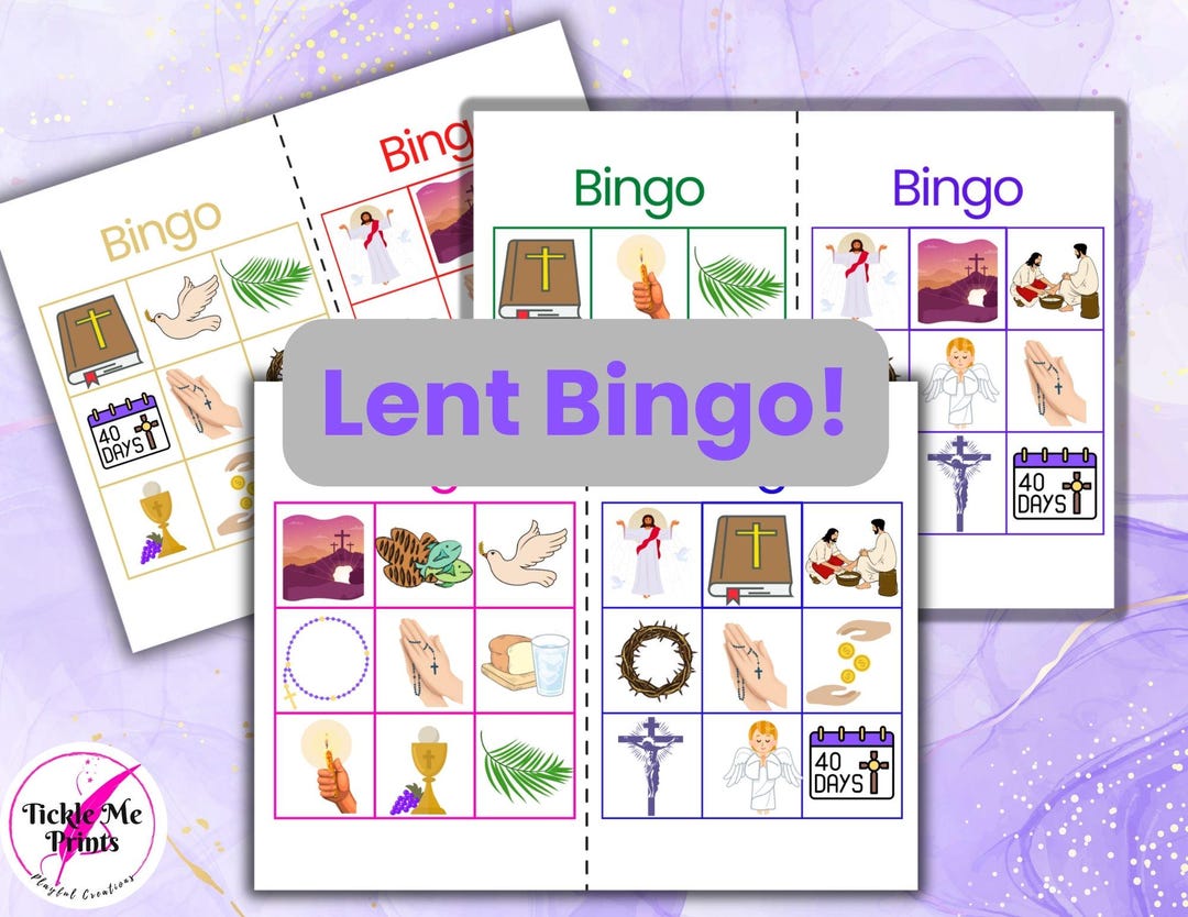 Printable Lent Bingo for Kids | Catholic Games for Children | Ash ...