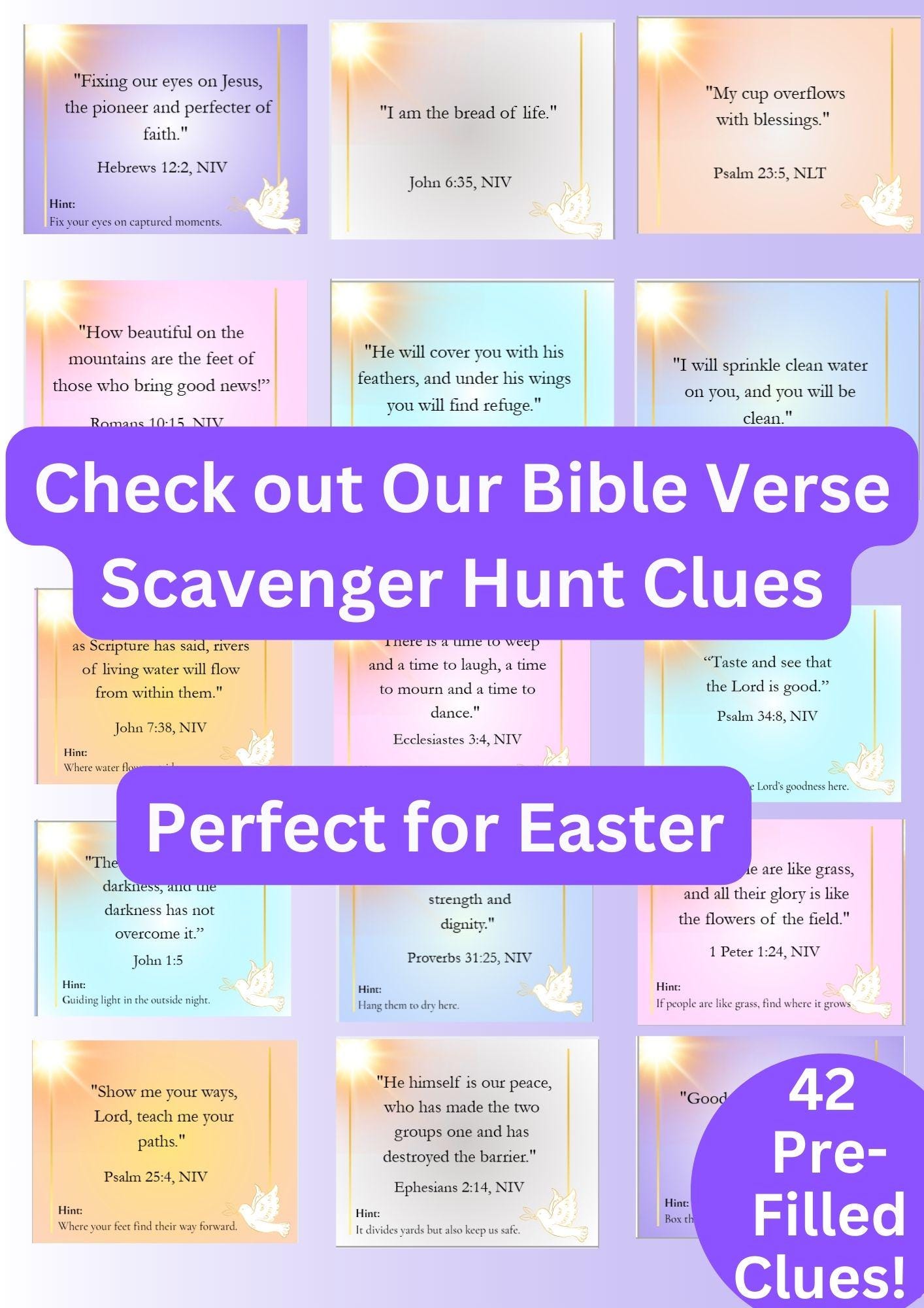 Bible Verse Easter Bookmarks| Printable Easter Bookmark| Christian ...
