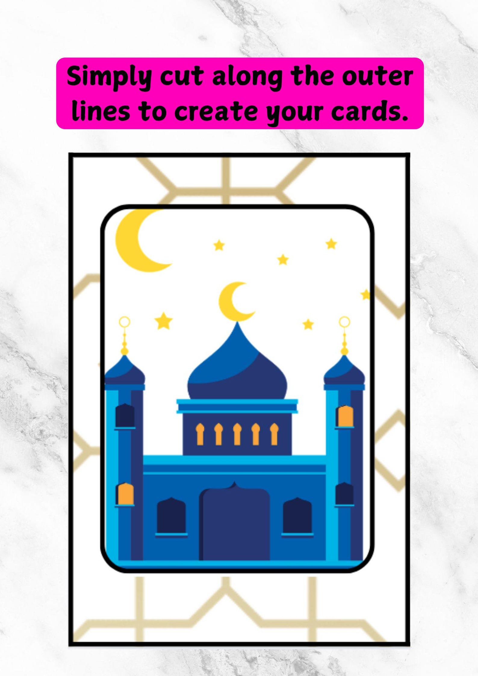 Printable Ramadan and Eid Card Game for Kids Islamic Memory Card ...