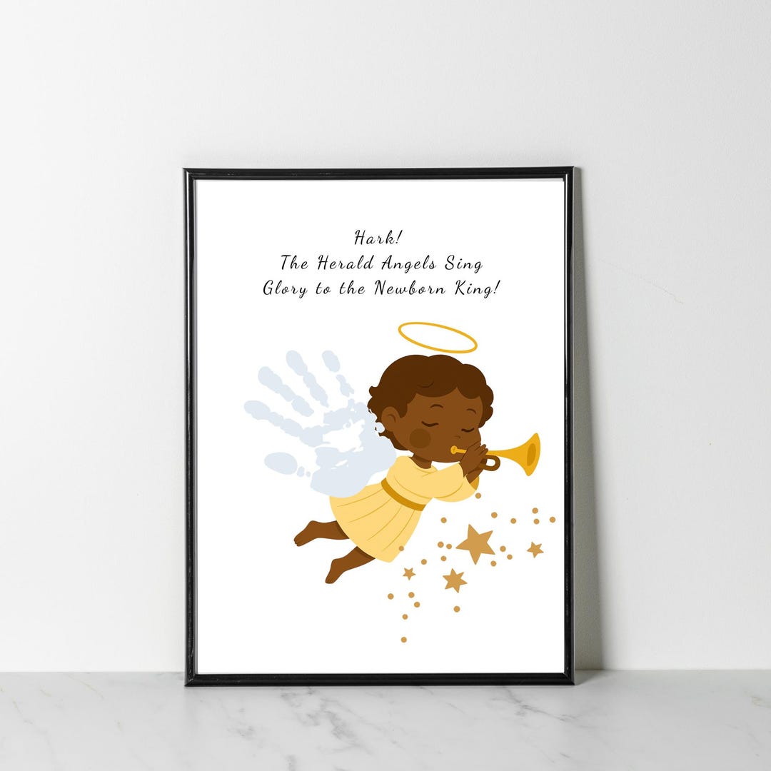 Christmas Handprint Crafts, Christmas Angel Handprint Keepsake - Etsy