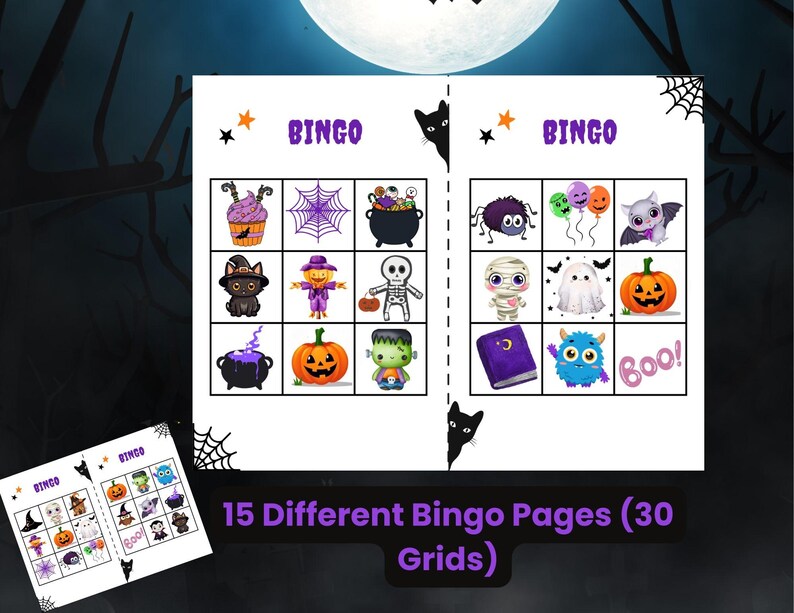 Halloween Bingo Game for Kids: Printable Activity, Classroom Fun (PDF ...