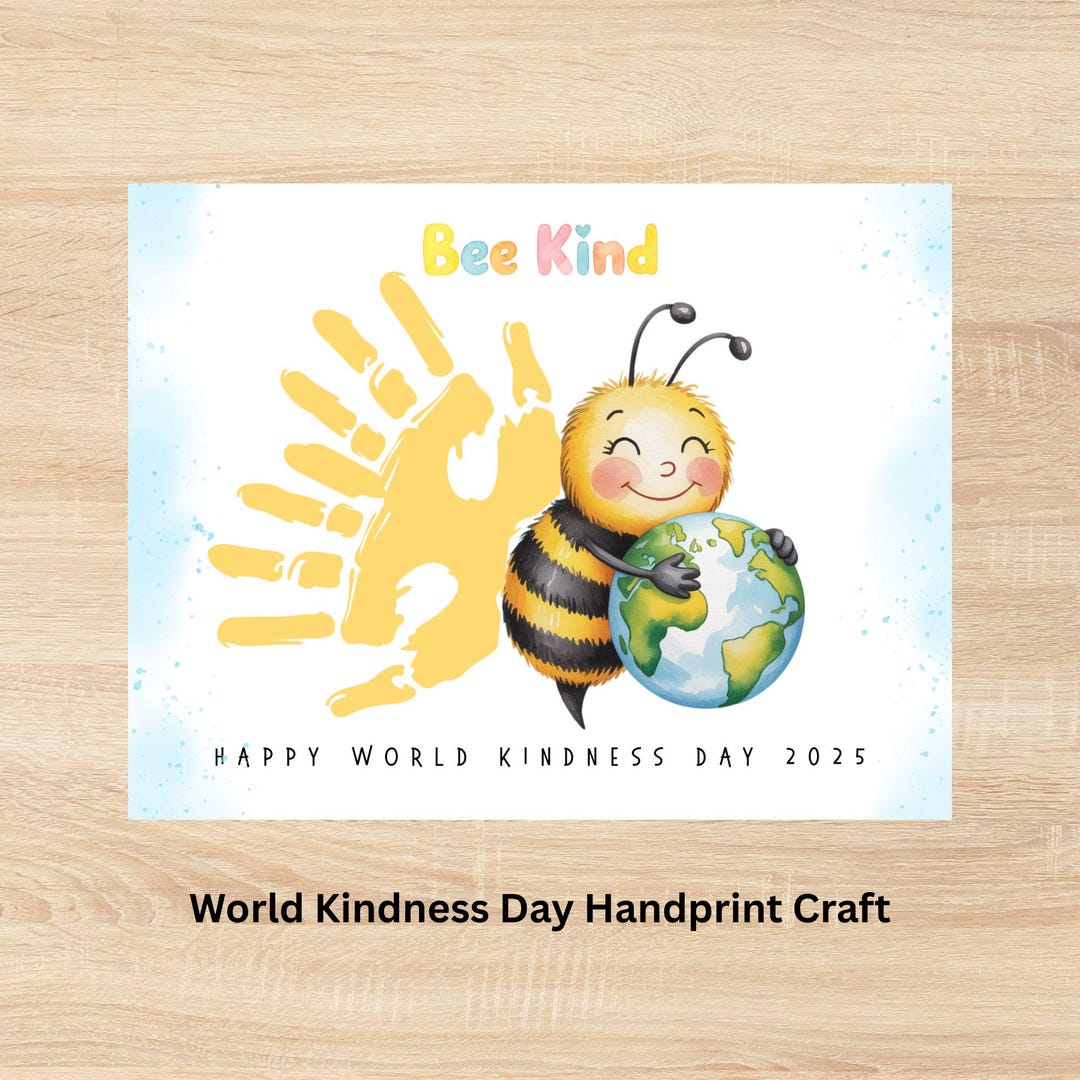 World Kindness Day 2025 Handprint Art, Be Kind Crafts for Elementary ...