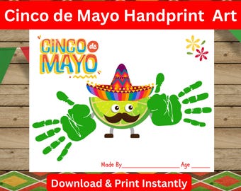 Love and Tacos Handprint Craft -- Printable DIY Cinco De Mayo Art ...