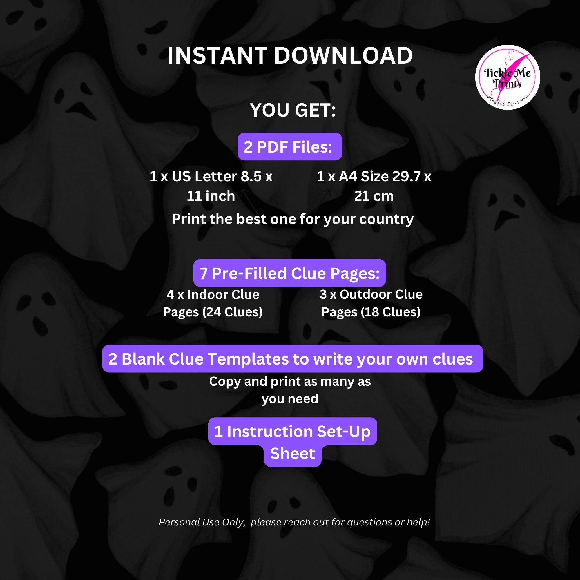 Halloween Scavenger Hunt Clue Cards: Rhyming Treasure Hunt for Kids ...