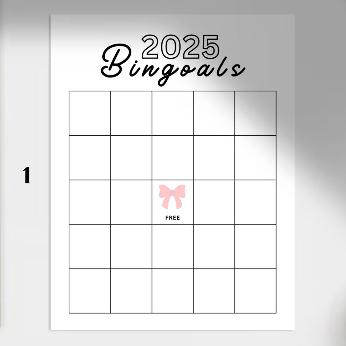 2025 Bingo Card Template, New Years Bingo Vision Board Blank Bingo ...