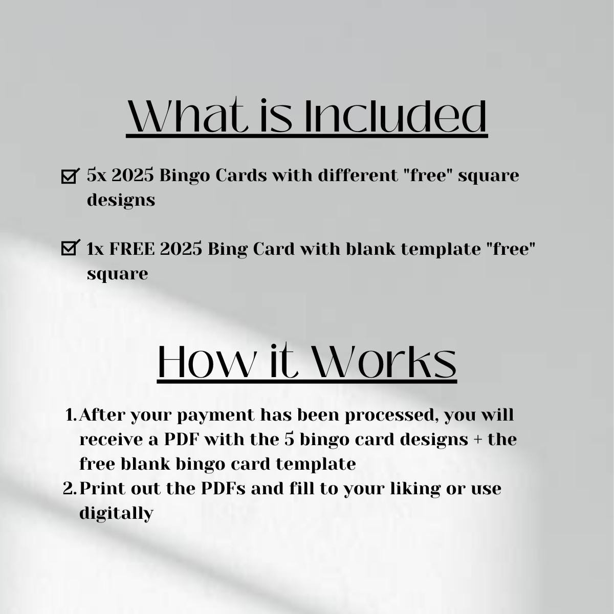 2025 Bingo Card Template, New Years Bingo Vision Board Blank Bingo ...