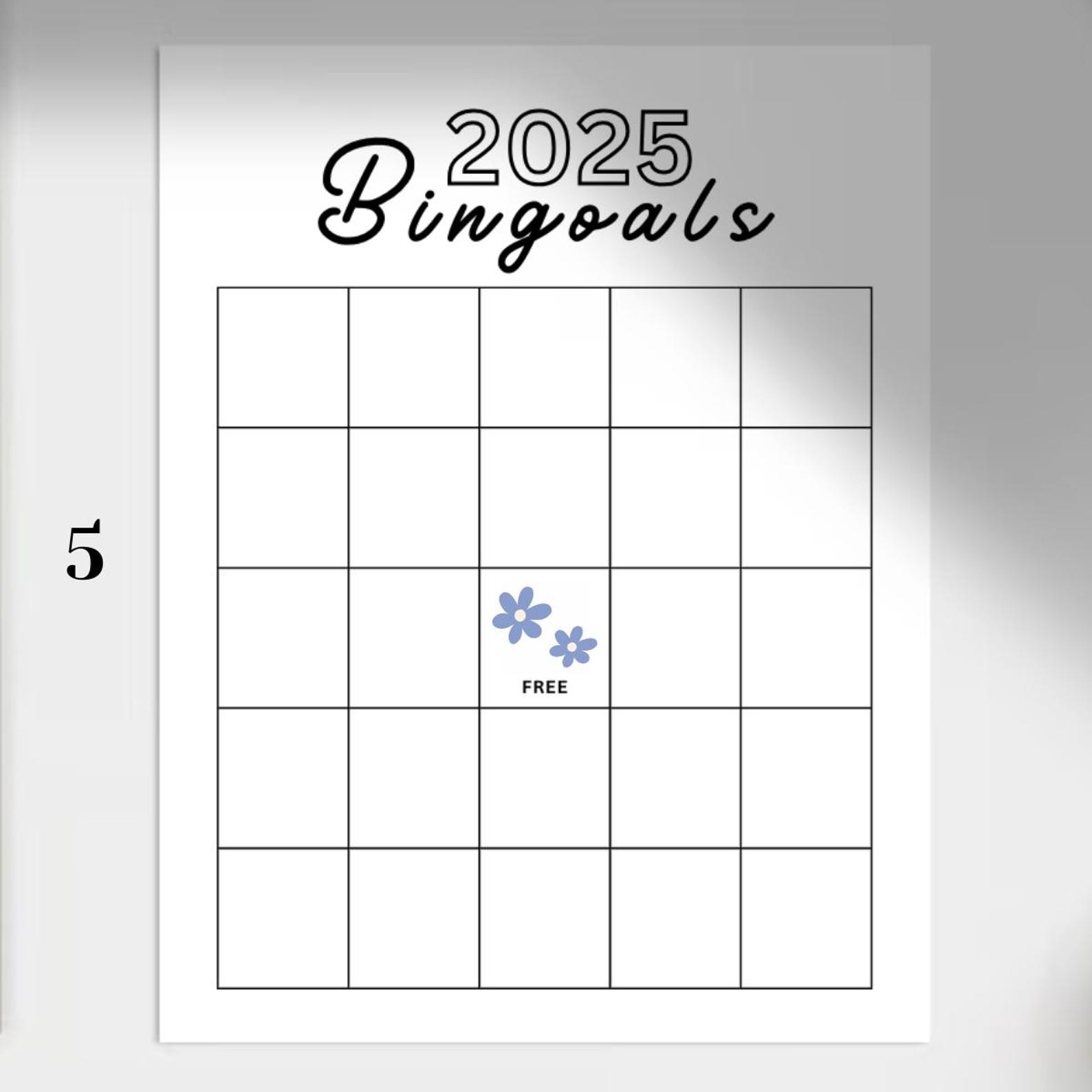 2025 Bingo Card Template, New Years Bingo Vision Board Blank Bingo ...