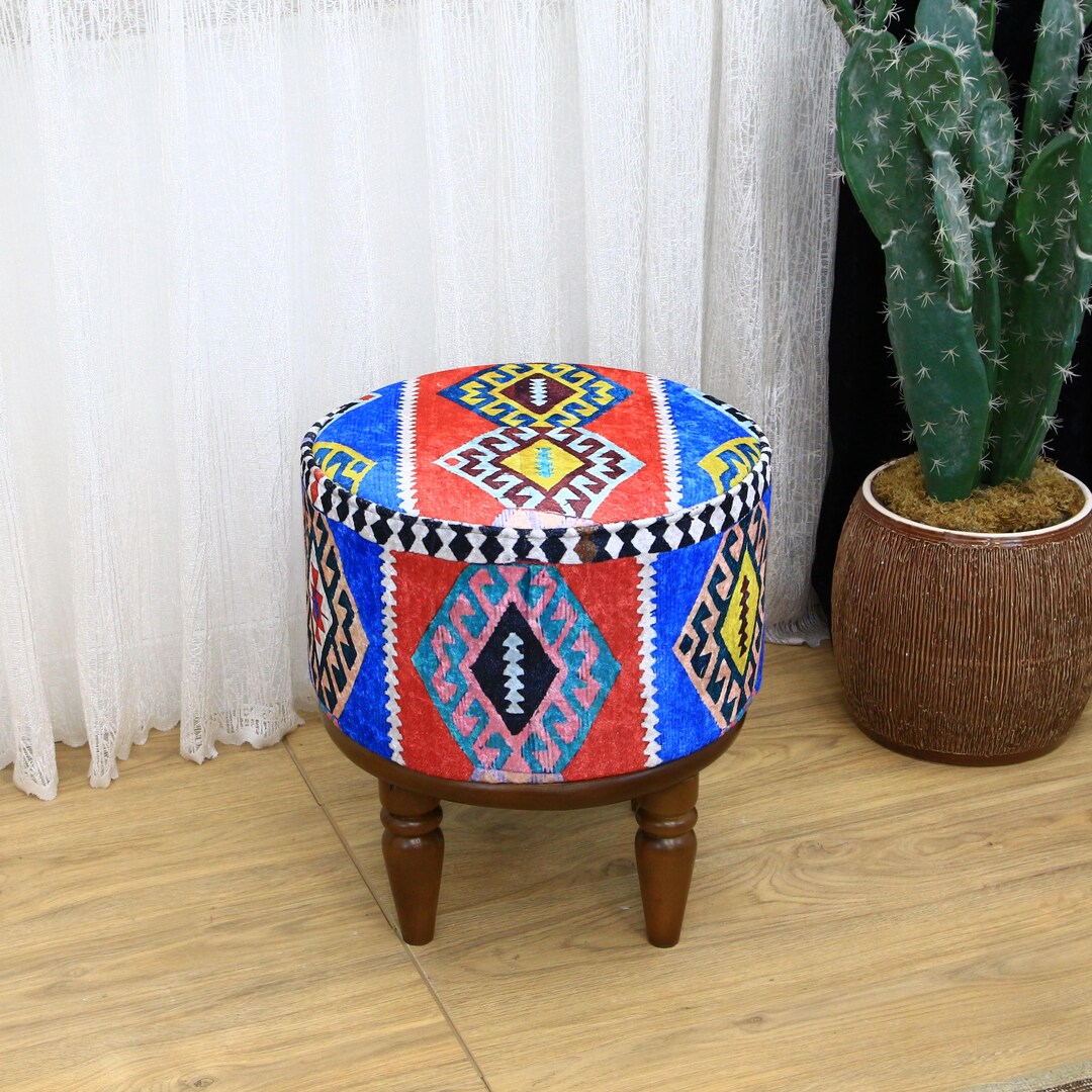 Ottoman Pouf, Boho Bank, Schminkstuhl, Fußhocker Bank, Vanity Chair ...