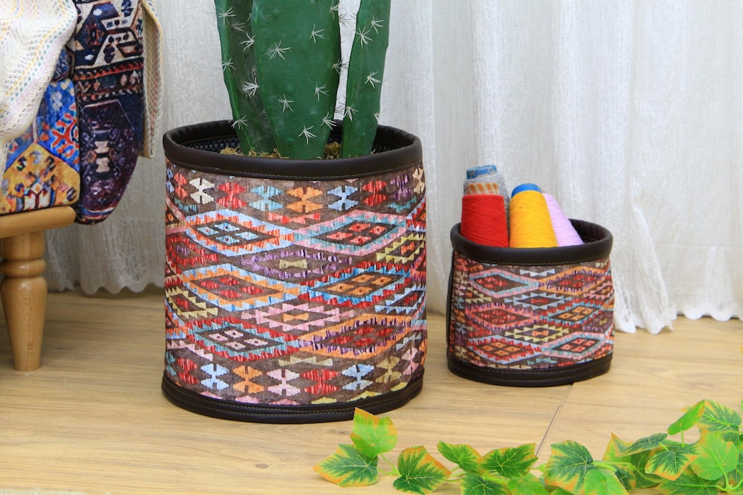 Planter Tote, Vintage Vibes, Flower Pot Holder, Plant Vase, Basket for ...