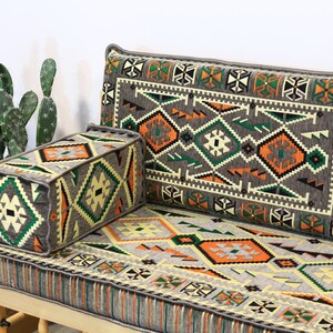 Gray Outdoor Furniture Set, Arabic Patio Seating, Ottoman Sofa ...