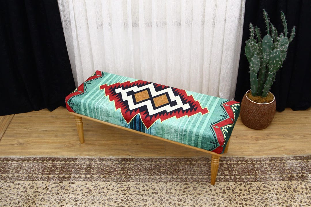 Aztec Piano Bench, Footstool Bench, Upholstered Bench, Vanity Chair ...