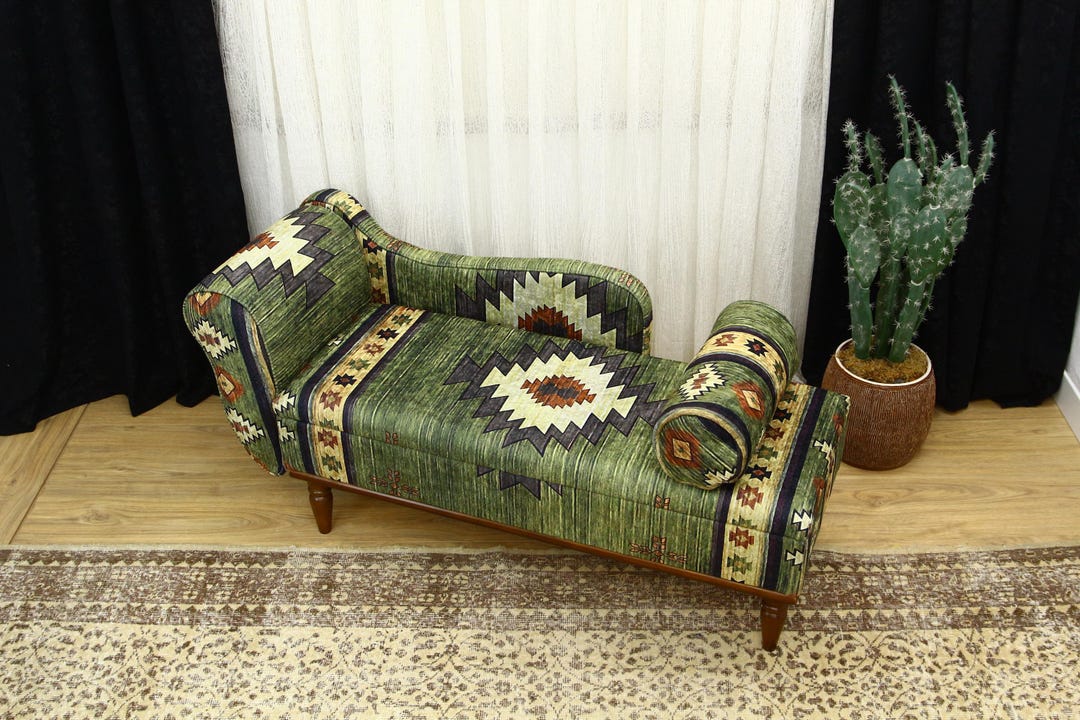 Aztec Kilim Pattern Storage Bench, Bedding Bench, Entryway Furniture ...