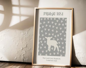 Psalm 23-the Lord is My Shepherd Digital Print - Etsy