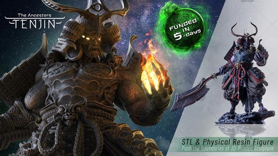 A020 the Anchestor Tenjin, STL 3D Model Design Print - Etsy