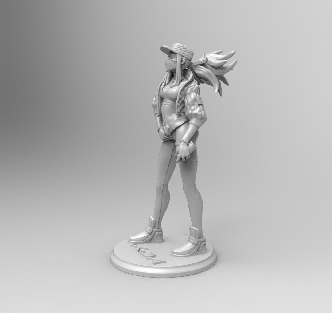 E767 Games Character Design, the Akali Lol Statue, STL 3D Model Design ...
