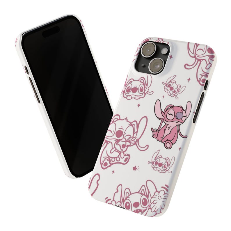 Disney Lilo and Stitch Phone Case, Stitch Phone Case, Pink Stitch ...