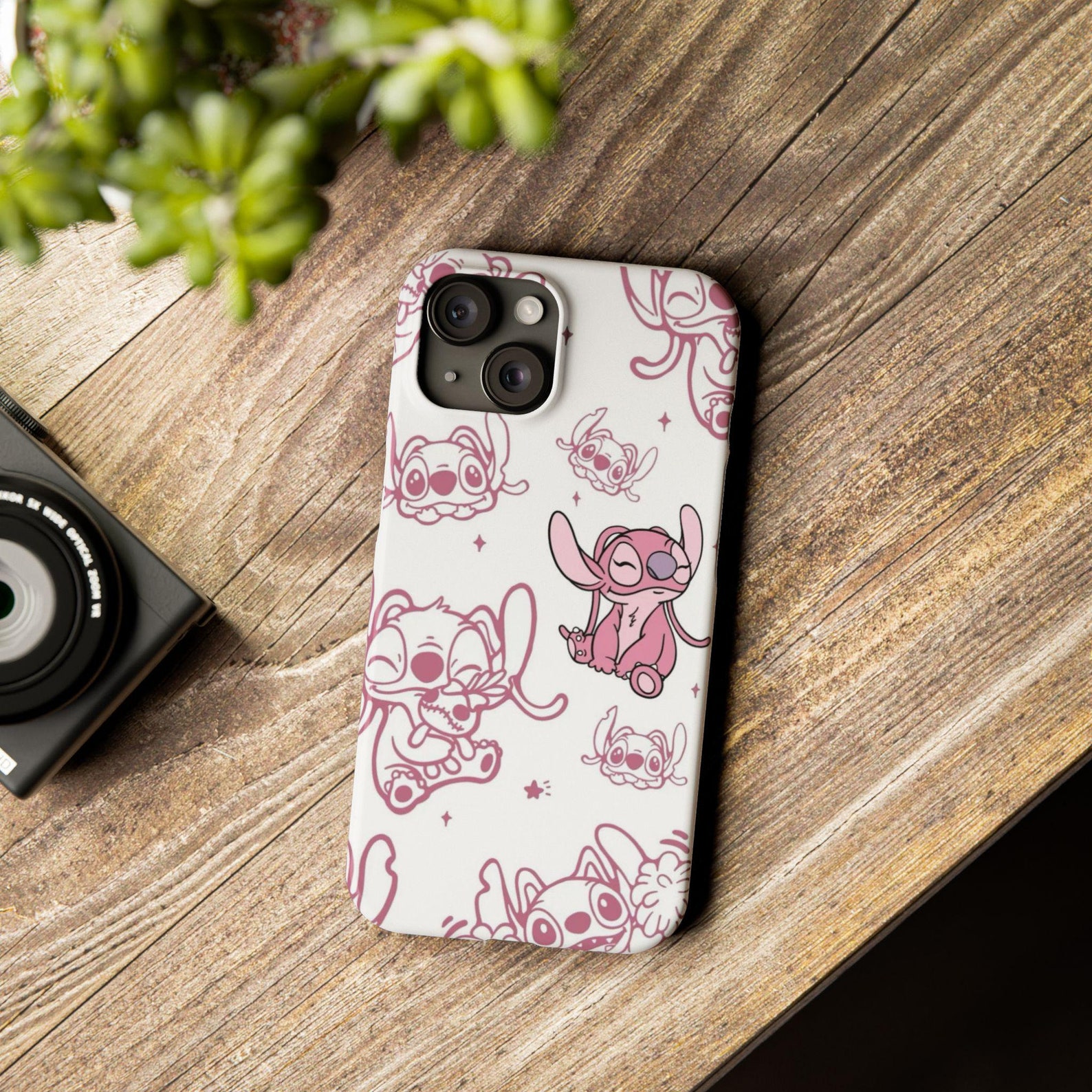 Disney Lilo and Stitch Phone Case, Stitch Phone Case, Pink Stitch ...