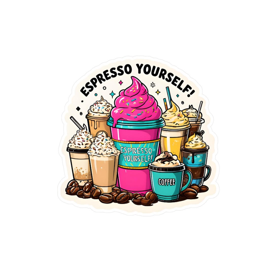 Coffee Lovers Stickers, Latte Decals, Cappuccino Vinyls - Espresso ...