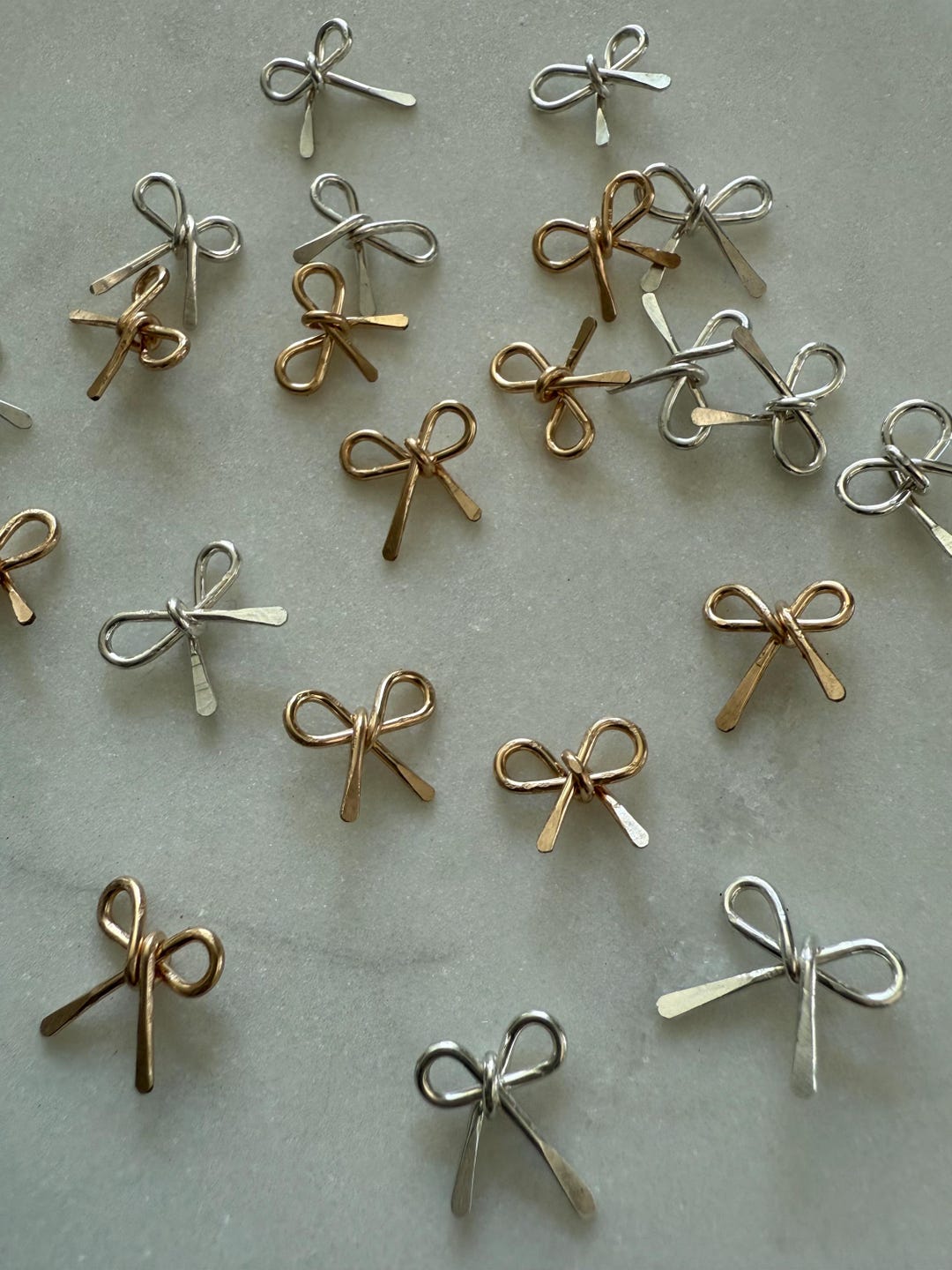 Bow Connector Charm 14K Gold Filled or Sterling Silver Permanent ...