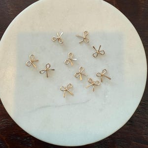 Bow Connector Charm 14K Gold Filled or Sterling Silver Permanent ...
