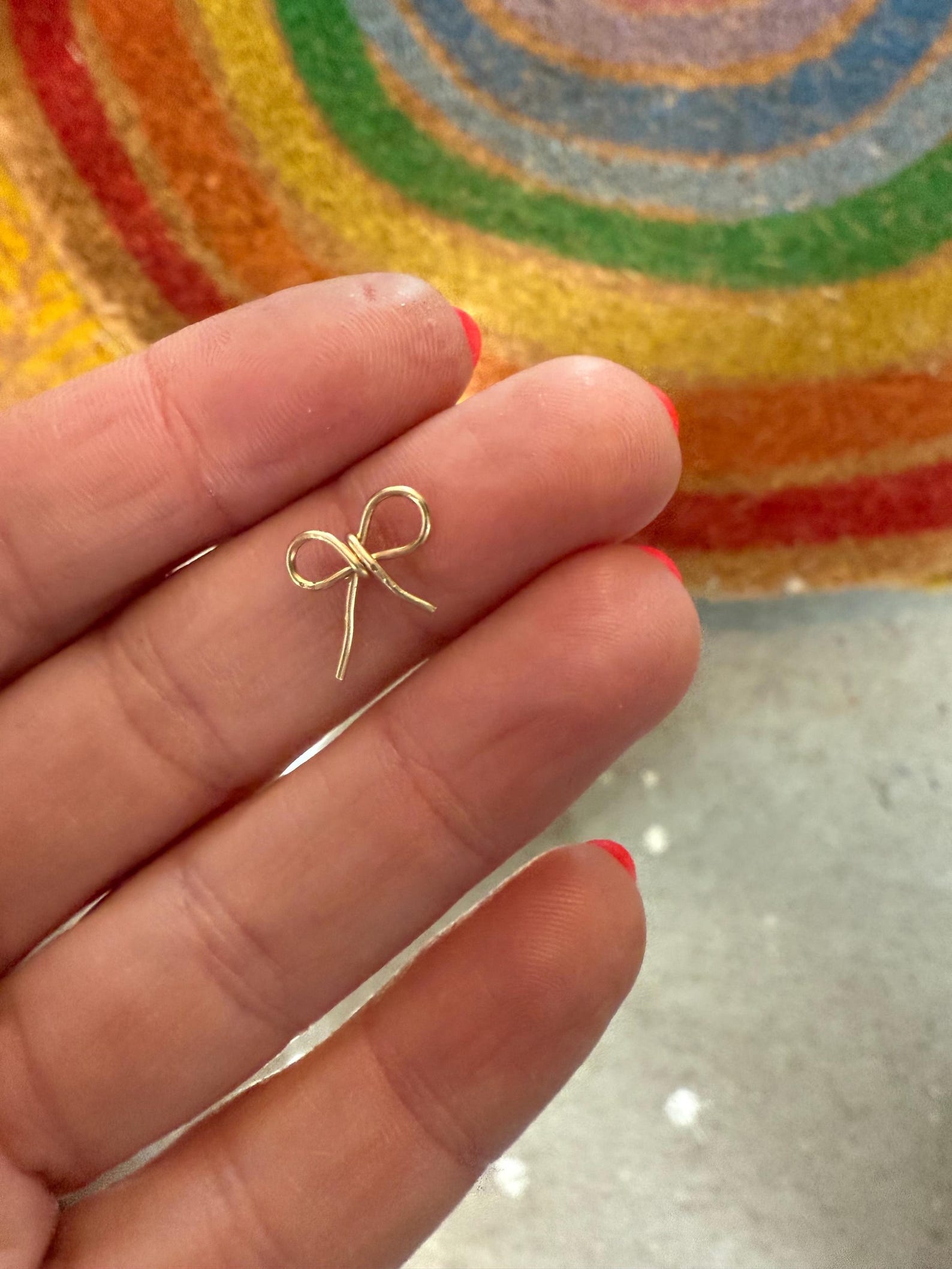 Bow Connector Charm 14K Gold Filled or Sterling Silver Permanent ...
