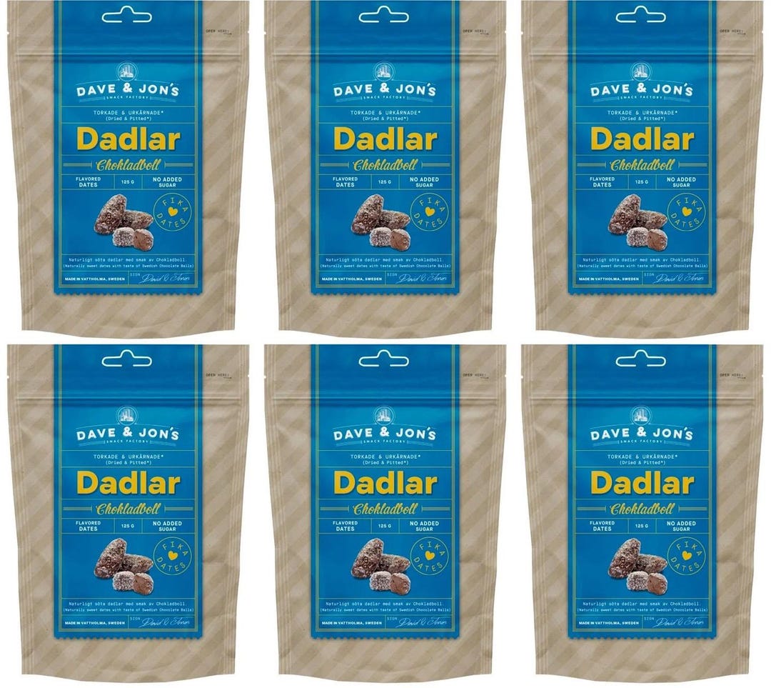 Swedish Candy Vegan Gifts Dave & Jons Dadlar Chokladboll: Swedish Date ...