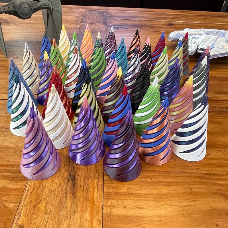 3d Printed Spiral Cone - Etsy