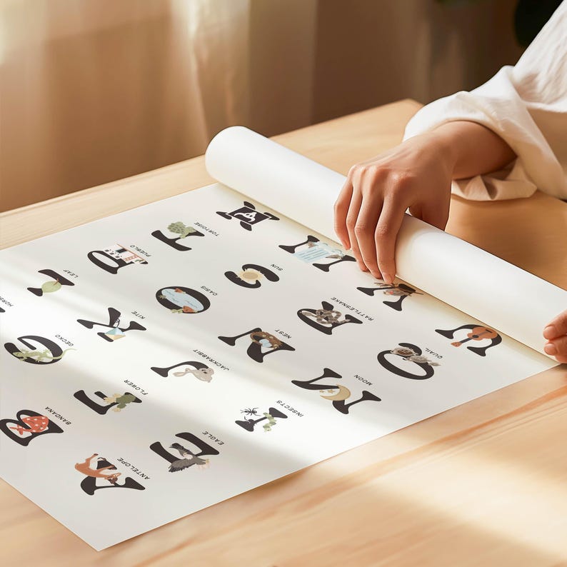 Desert Alphabet Poster - Etsy