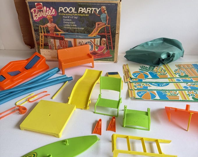 Rare Vintage Collectible Mattel Barbie’s Pool Party Set 1970s 1973 ...
