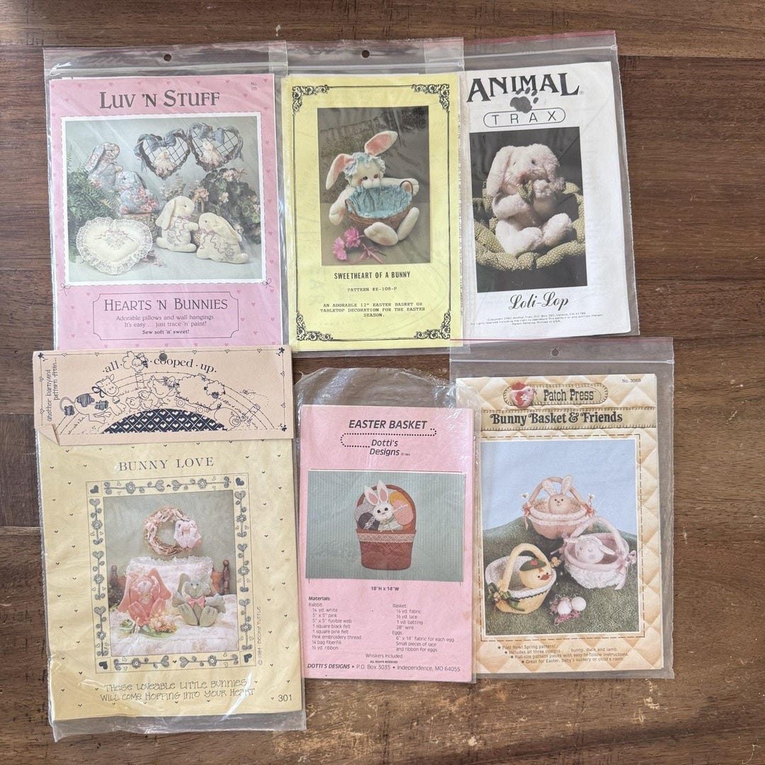 Luv ‘N Stuff Patch Press Sewing Pattern Lot of 6 ~ Bunnies, Animal ...