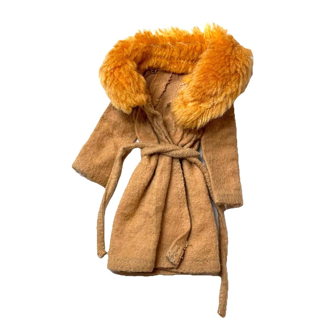 RARE Vintage Barbie Best Buy Fashion #8682 Tan Coat Faux Fur Collar ...