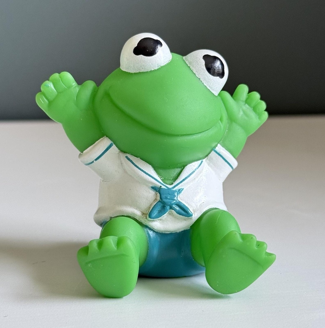 Vintage 1989 Remco the Muppets Baby Kermit the Frog Toy Figure ...