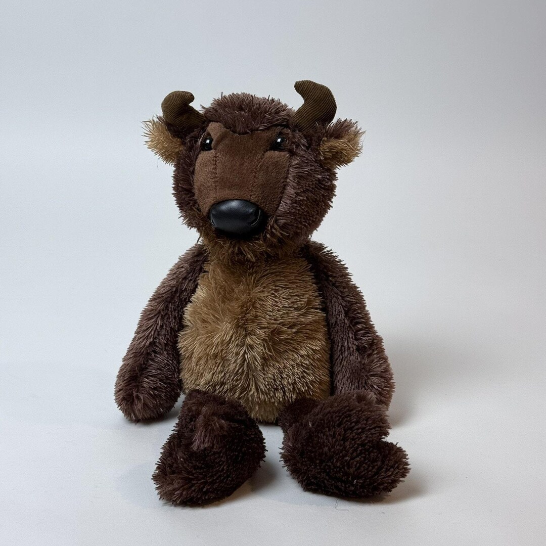 Unipak 15" Plush Brown Bean Bag Bison Plush Floppy Stuffed Animal Toy ...