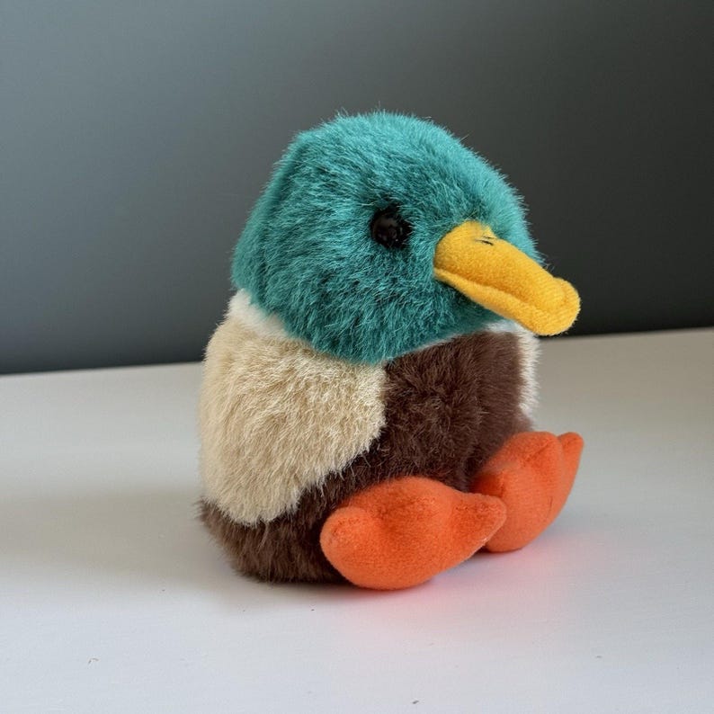 Rare Vintage Puffkins Dillard Plush Duck Animal 1994 Collectible Easter ...