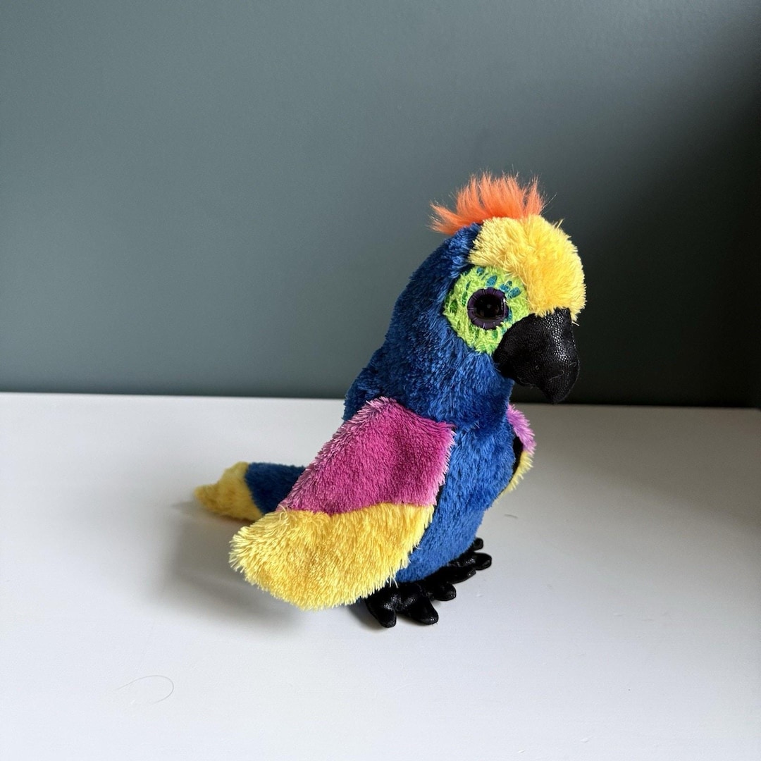 Ty Beanie Boos WYNNIE the Macaw Parrot 6" Glitter Eyes Silk T69 {pre ...