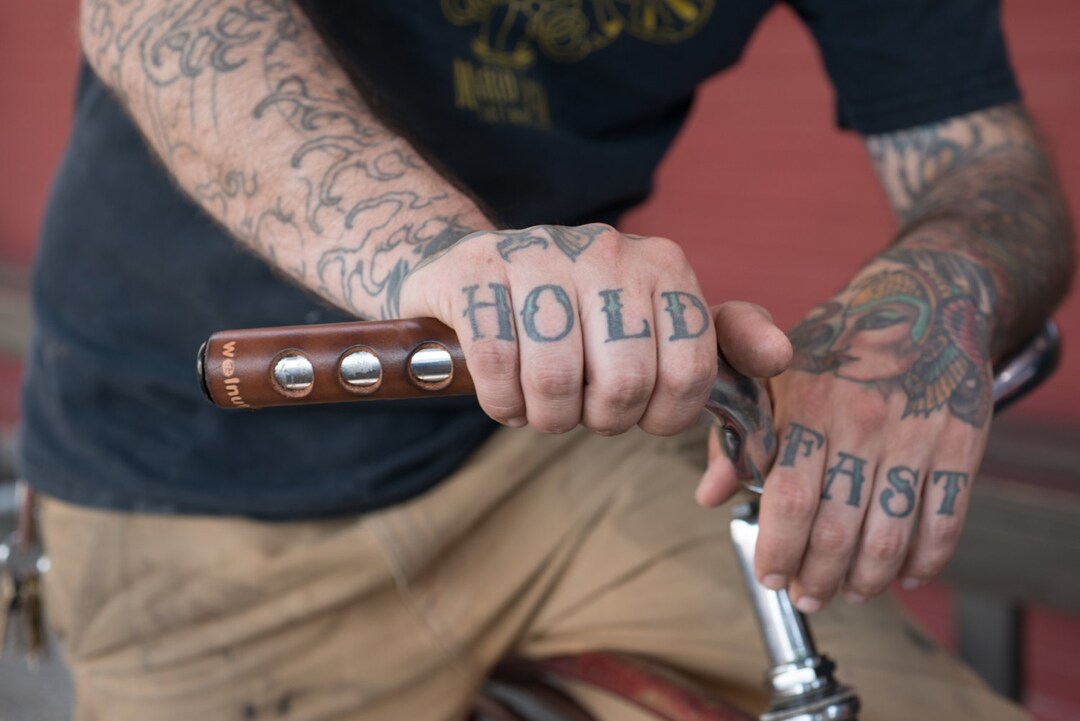 Leather Bicycle Grips - "the Bare Knuckle Grips" - Sew-on City and ...