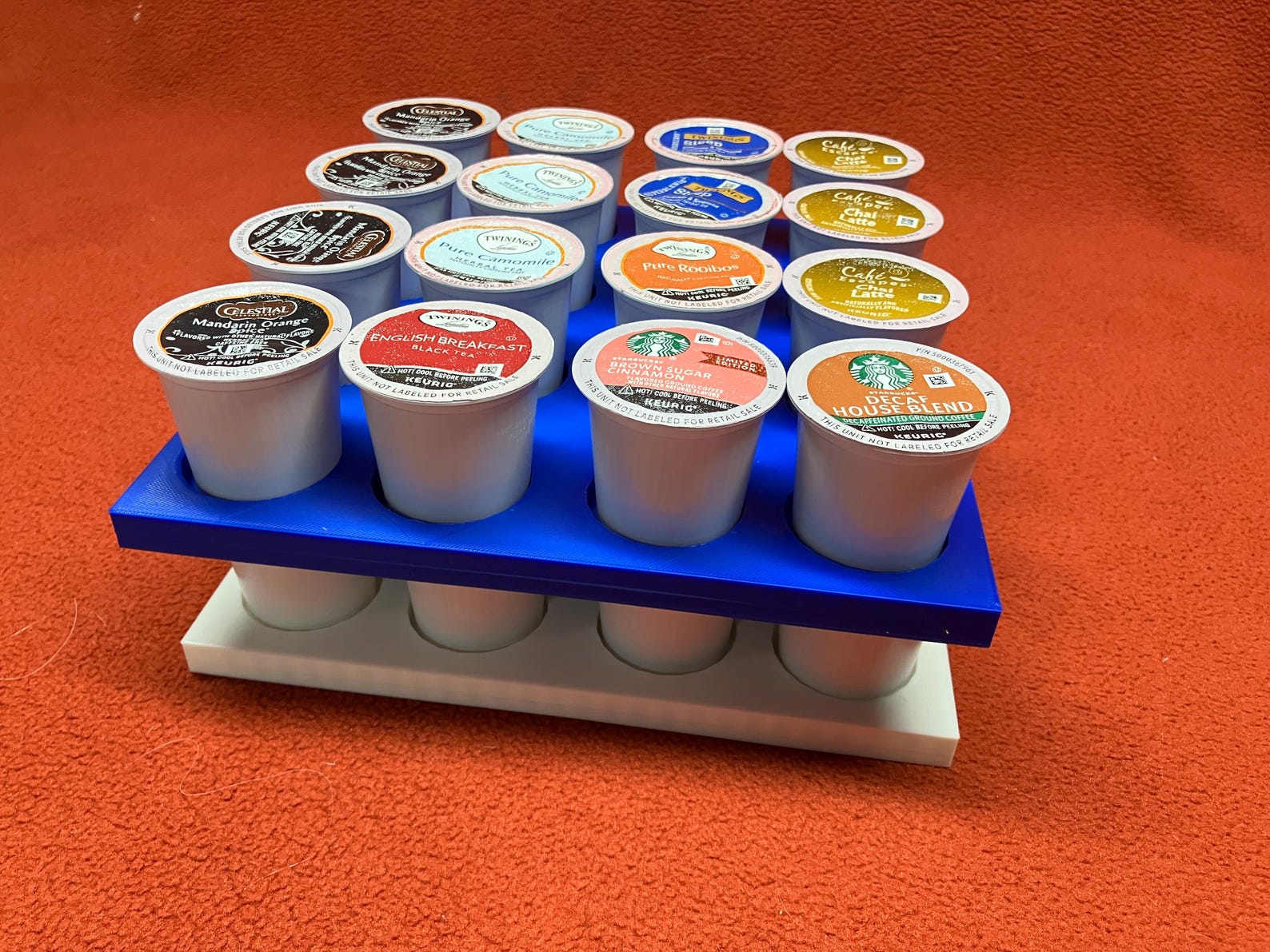 3D Printable Keurig K-cup Pod Holder – Holds 16 Pods – Stackable STL ...